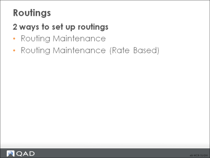 Routing Maintenance